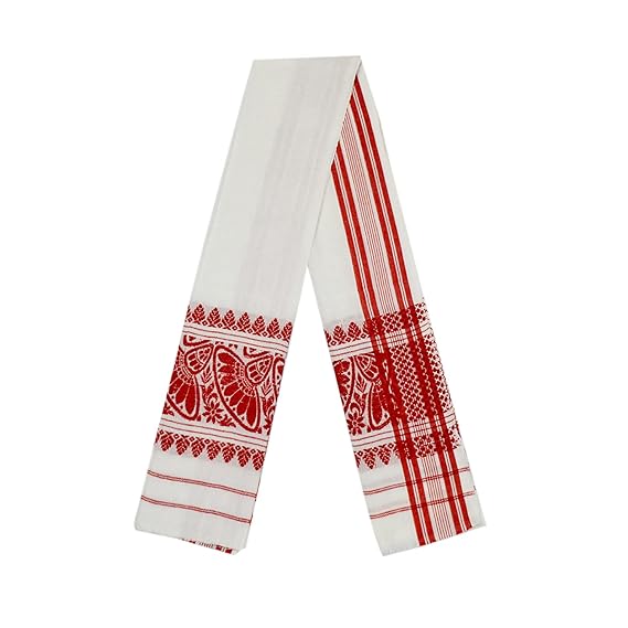 Assamese Handmade Japi Design Gamusa Washable Towel Gamucha For Men And Women Estorene